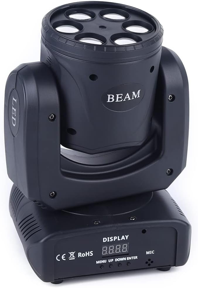 Stage Moving Head Light, 120W 6 Eyes Rotating Beam Lights, DMX 512 ...