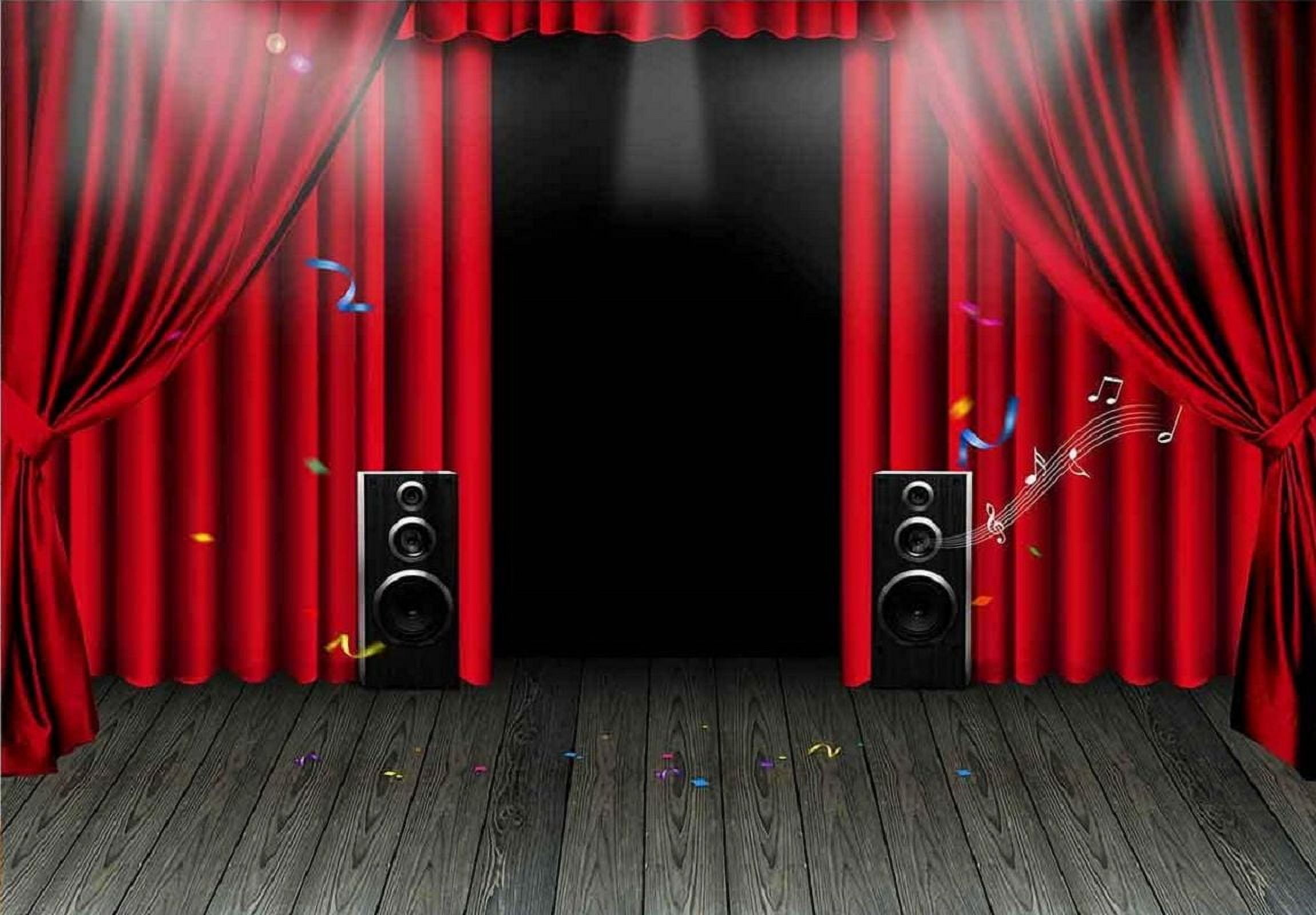 Stage Photo Background Red Drapes Curtains Birthday ration Vinyl ...