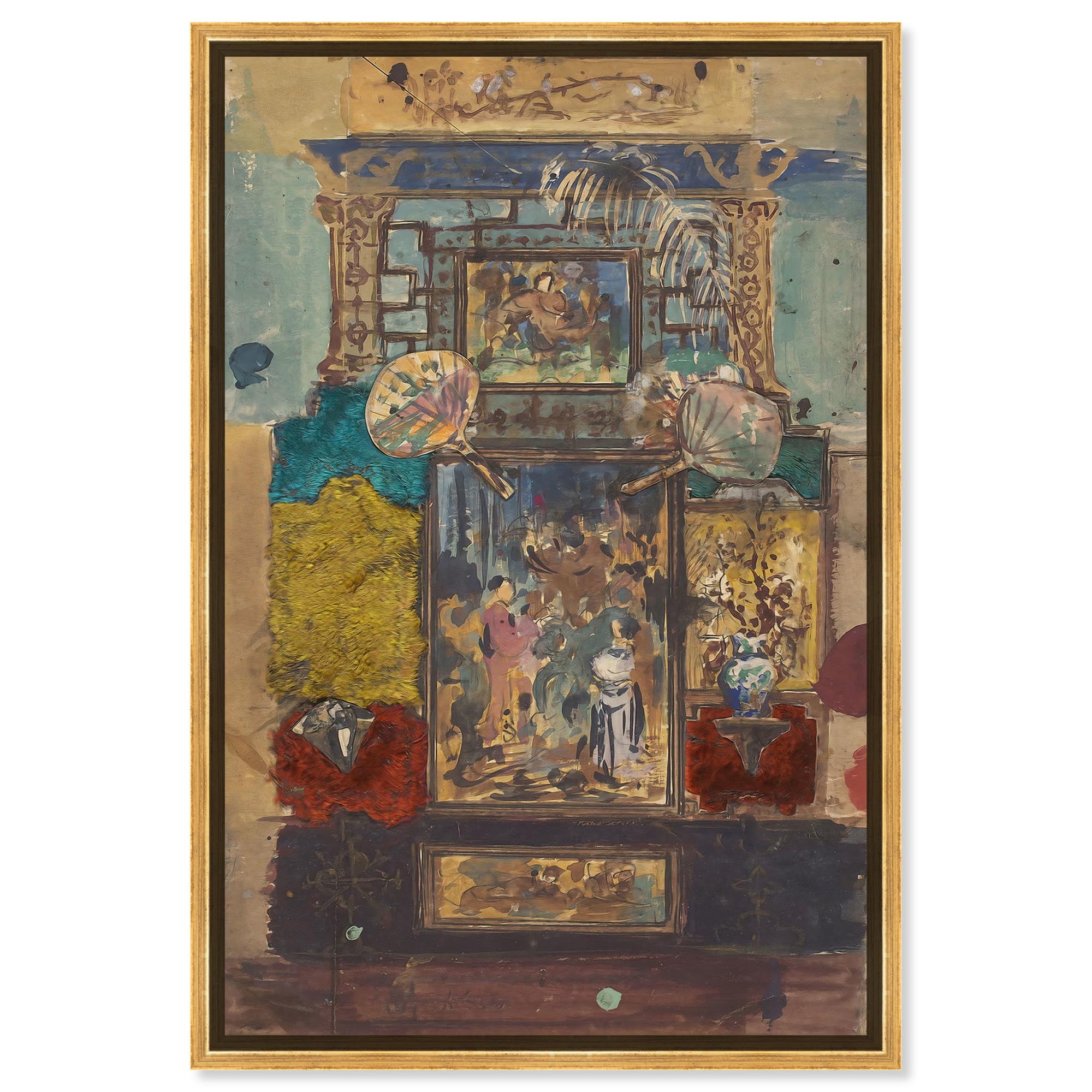 Stage Set Painted Panels, Fabrics, and Fans Canvas Retro Poster Art by ...