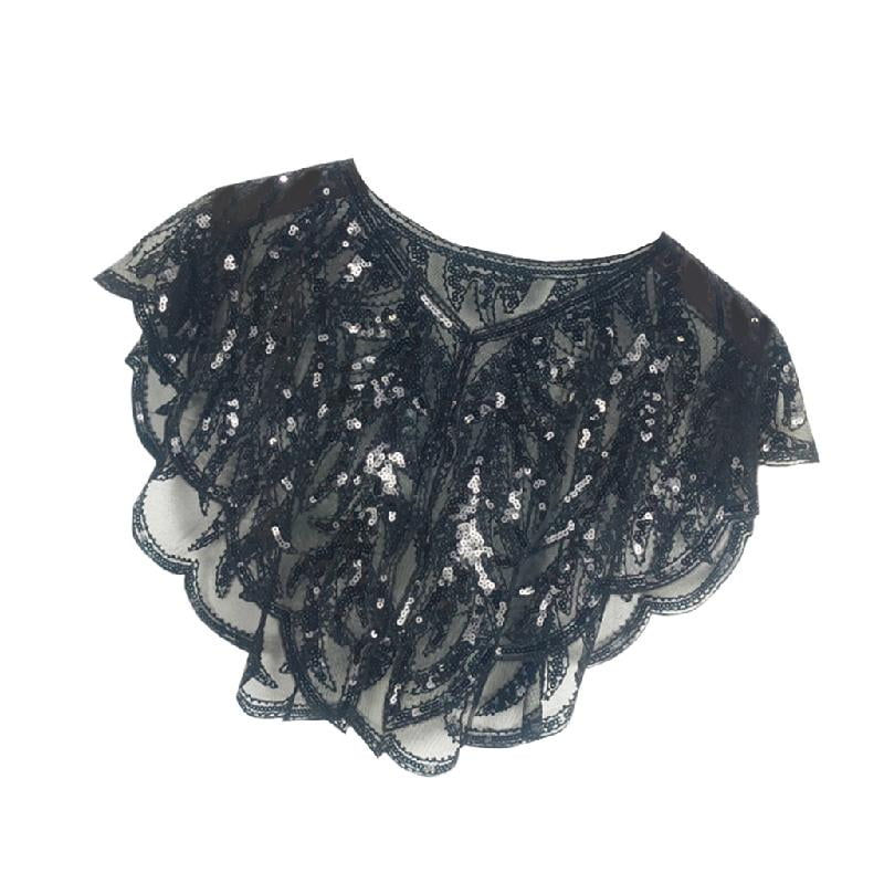 Stage Shows Shawl Sequined Shoulder Wrap Evening Gown Half Shawl ...