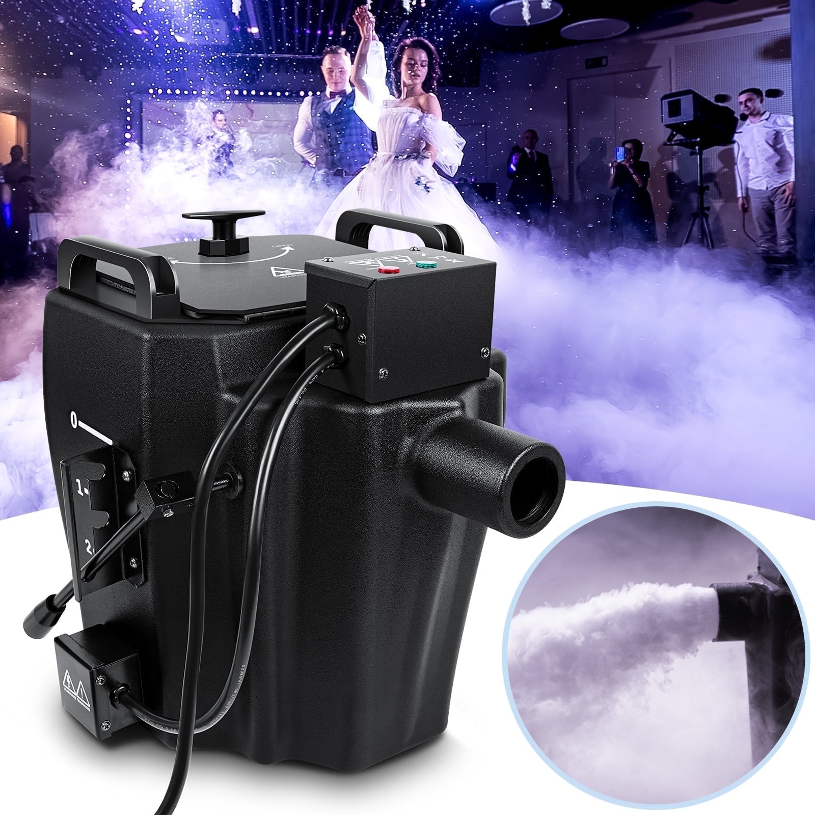 3500W CO2 Dry Ice Stage Fog Machine, Stage Smoke Fogger for Halloween ...