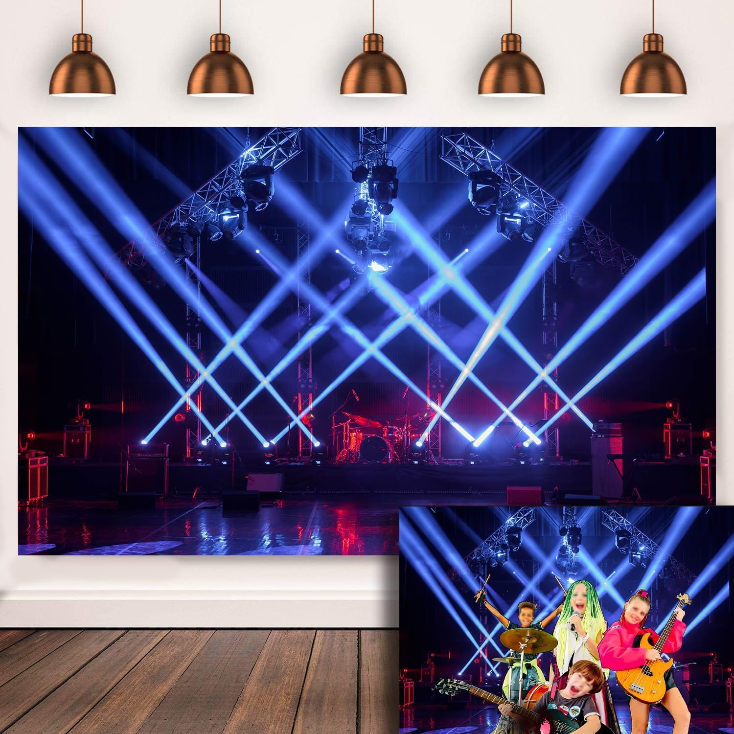 Stage Spotlight for Photography Backdrop Band Stage Live Show Carnival ...