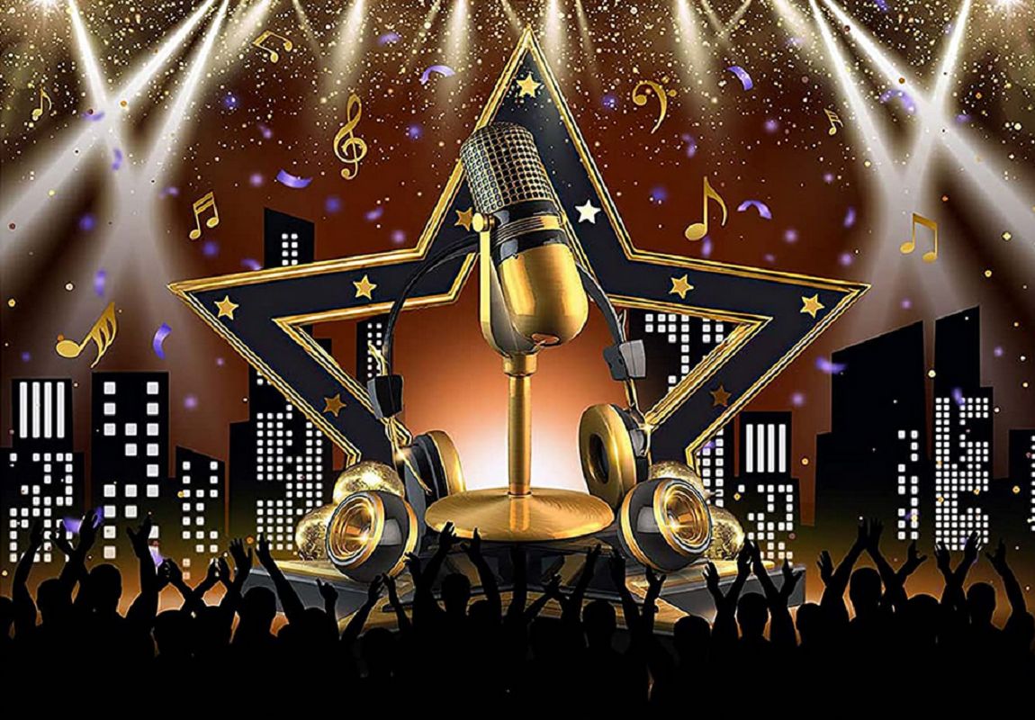 Stage Superstar Music Show Background Photography Backdrops Spotlight ...
