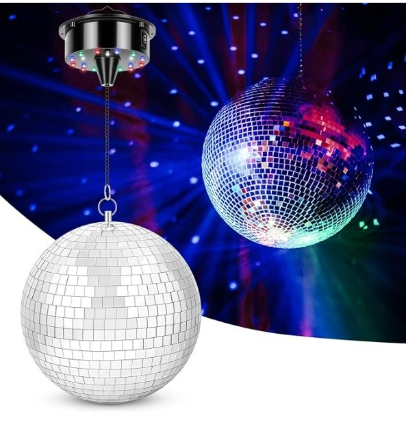 Stage lighting mirror ball Bar voice control motor disco ball Amazon ...