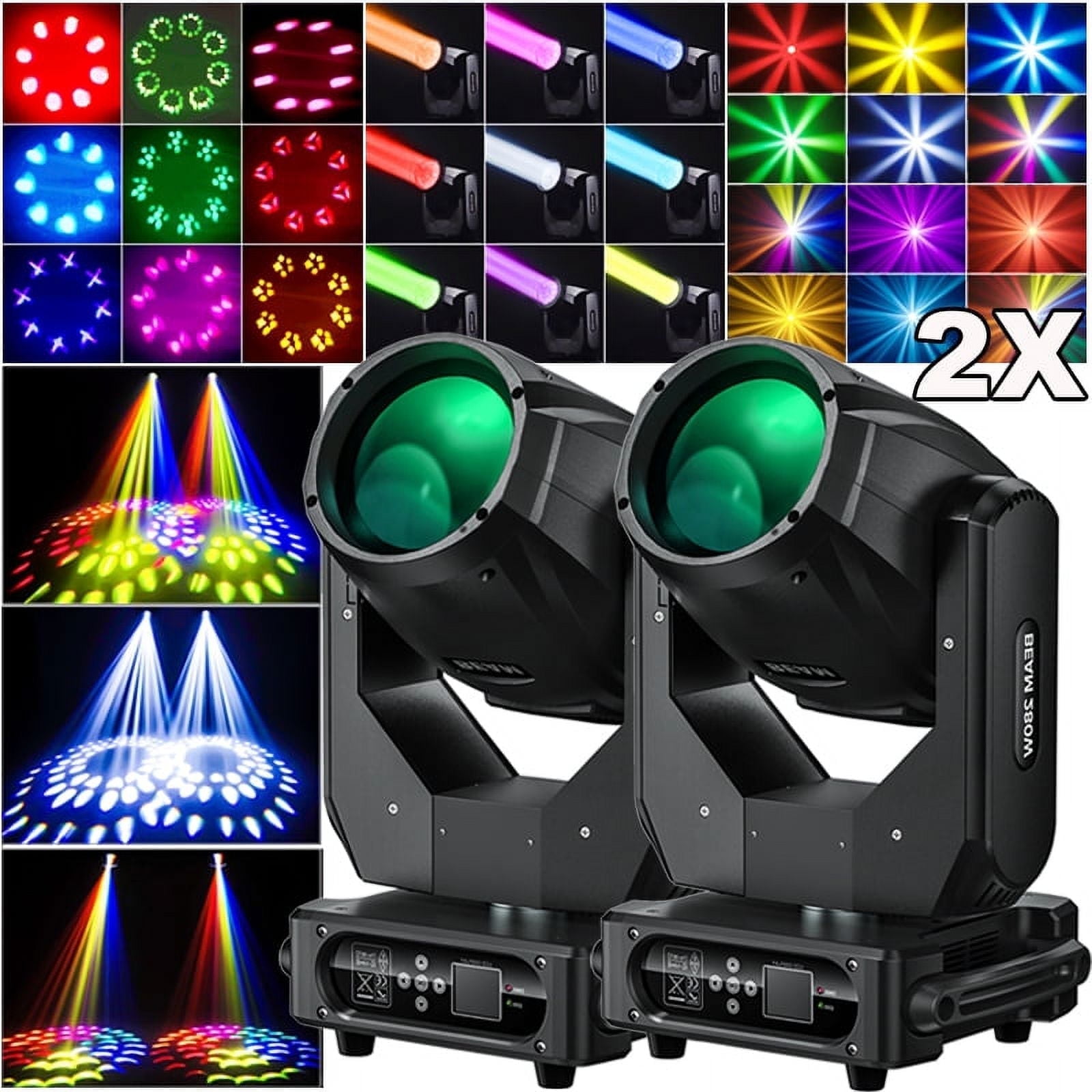 StageGlow Disco Color Changing OSRAM 280W 10R Moving Head DJ Light (2 ...