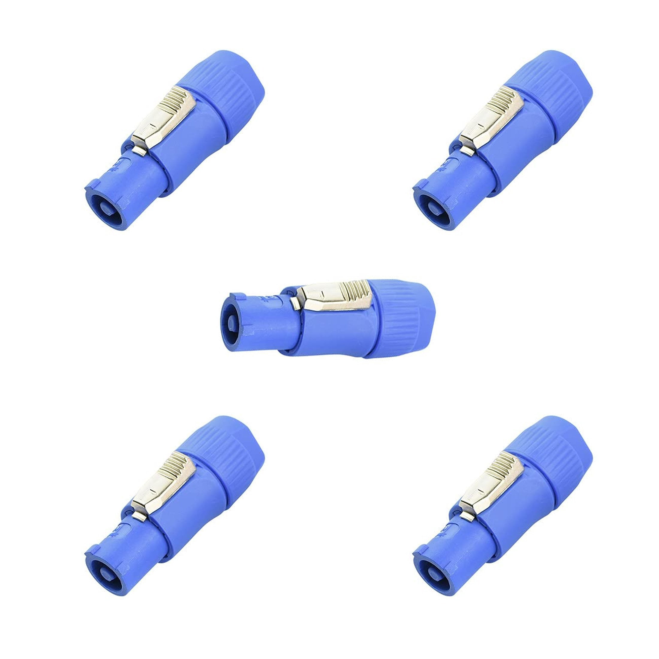 StageLight PowerCon Connector Male Plug 20A 250V Blue 5 Pack - Walmart.com