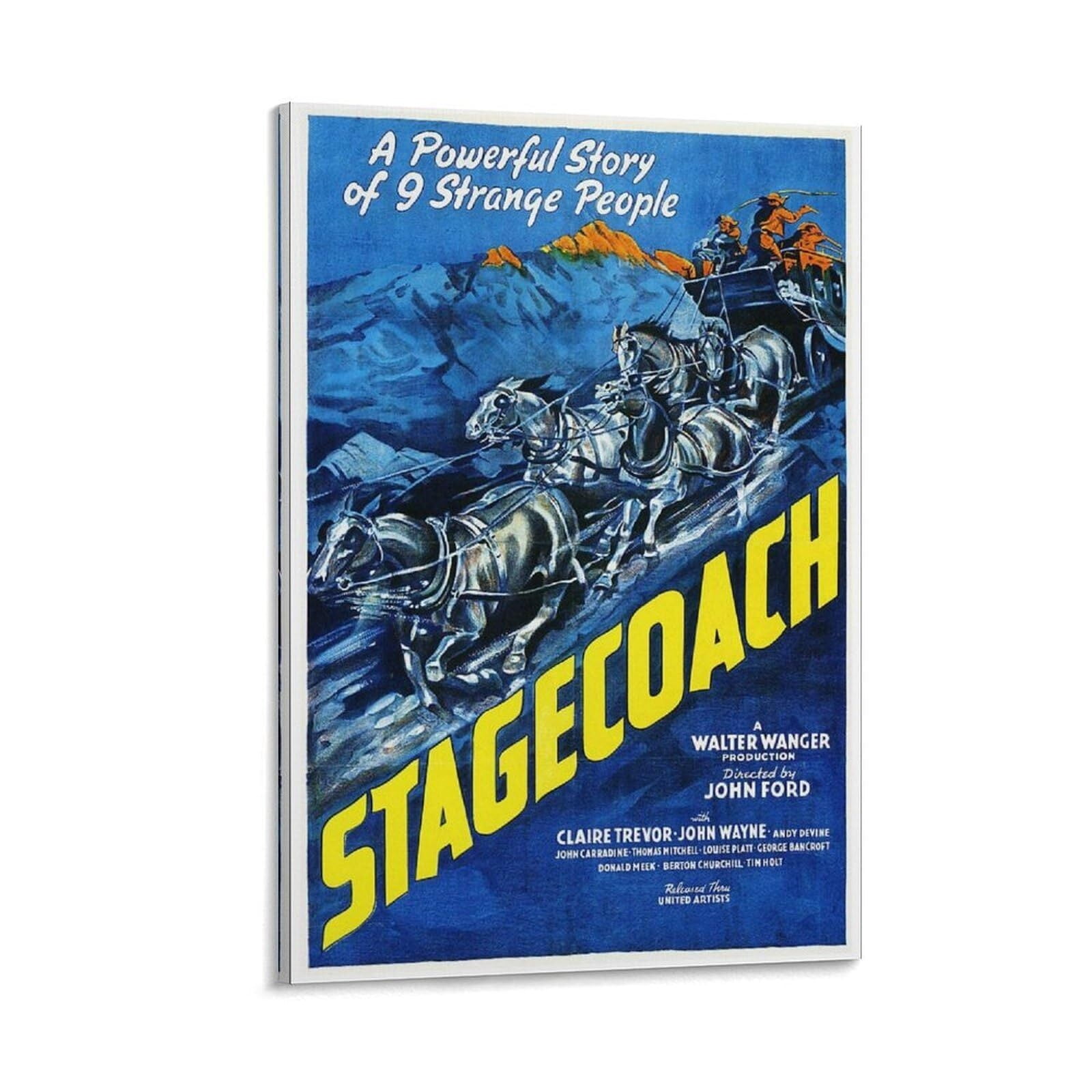 Stagecoach 1939 Vintage Movie Poster Poster Decorative Painting Canvas ...