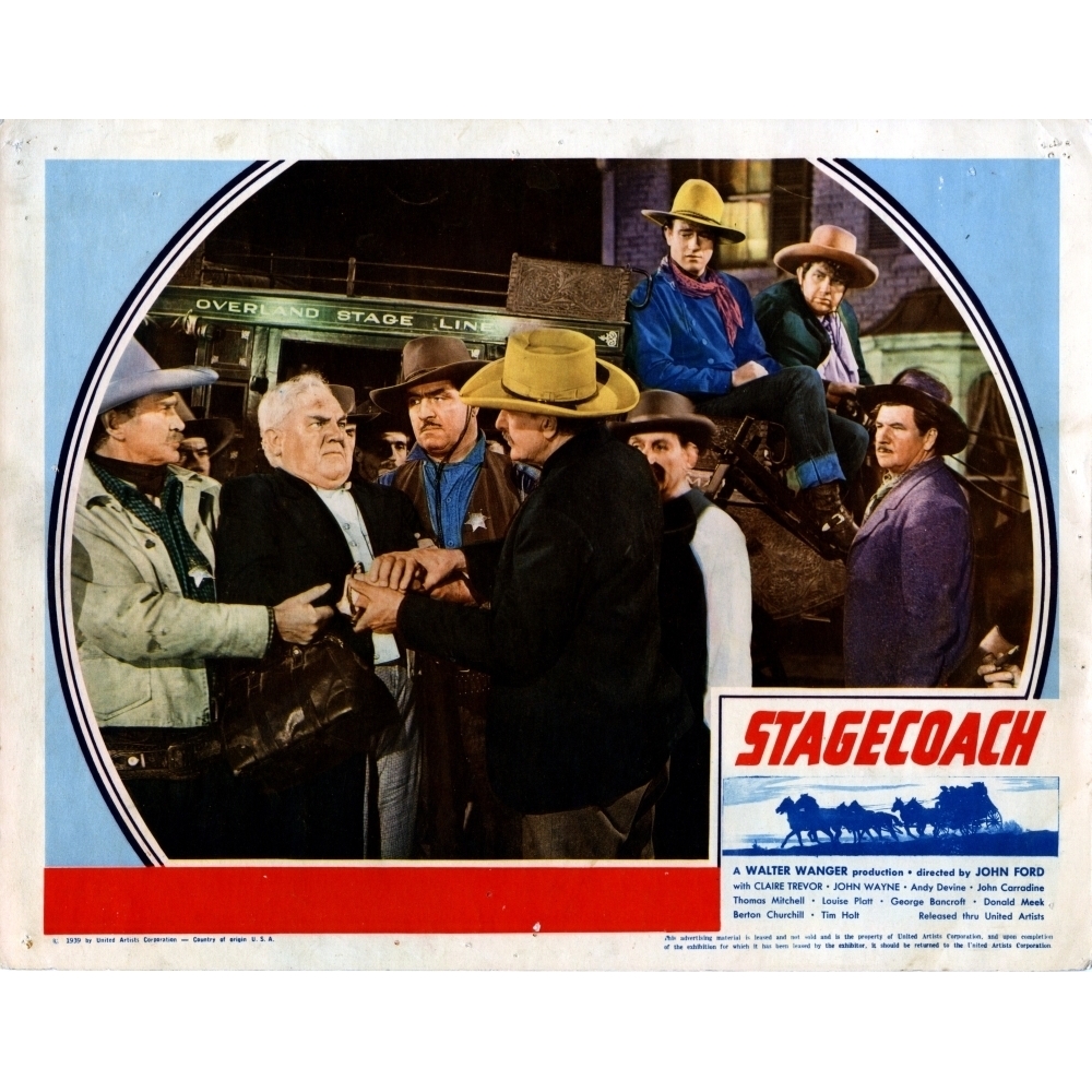Stagecoach From Left Berton Churchill John Wayne Andy Devine George ...
