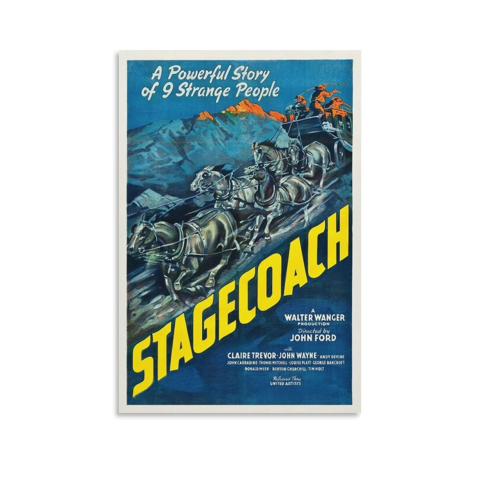 Stagecoach Vintage Movie Posters Canvas Art Poster And Wall Art Picture ...