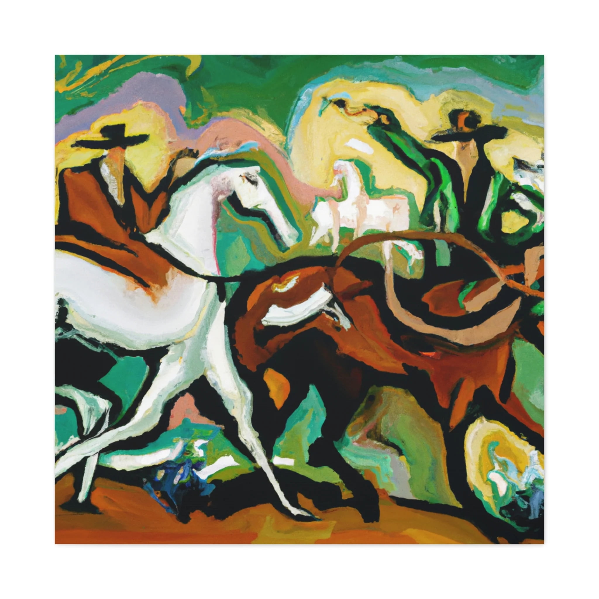 Stagecoach in Motion - Canvas - Walmart.com