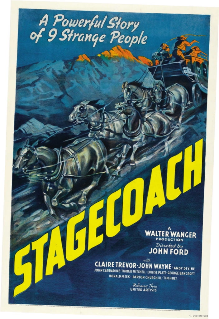 Stagecoach poster 12x16 Art Print on Metal Sign 12in x 16in Multi-Color ...