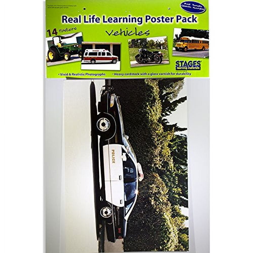 Stages Learning Materials Toddler Education Vehicles Posters for Class ...