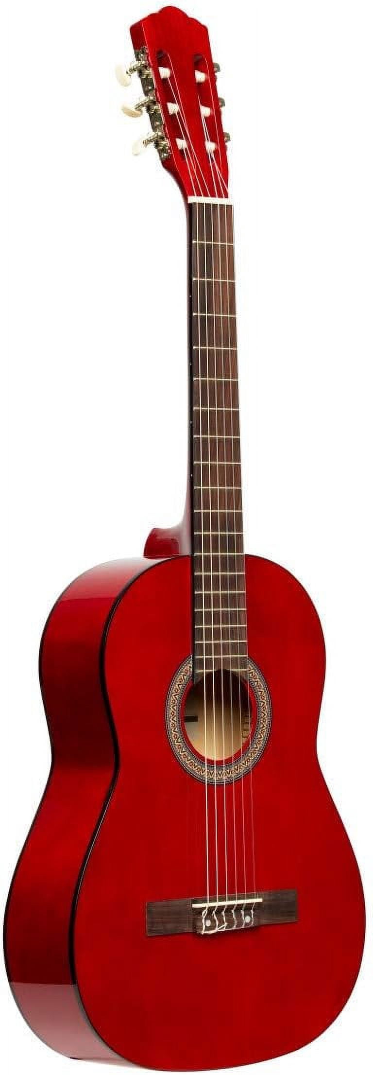 Stagg 6 String Classical Guitar, Right, Red, Full (SCL50-RED) - Walmart.com