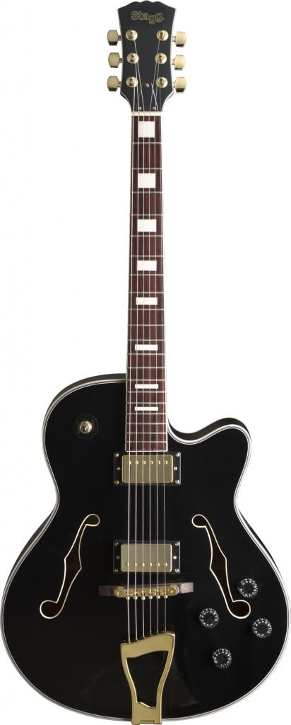 Stagg A300-BK "Jazz" Style Hollow Body Electric Guitar - Black ...