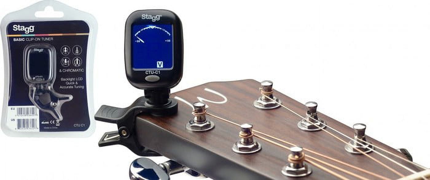 Stagg 23622 Clip Tuner for Guitar, Chromatic - Walmart.com