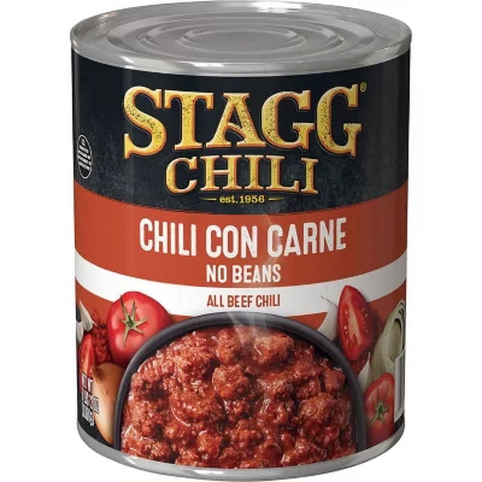 Stagg Chili Con Carne, 108 Oz, 100% USDA Beef, Fully Cooked, Heat and ...