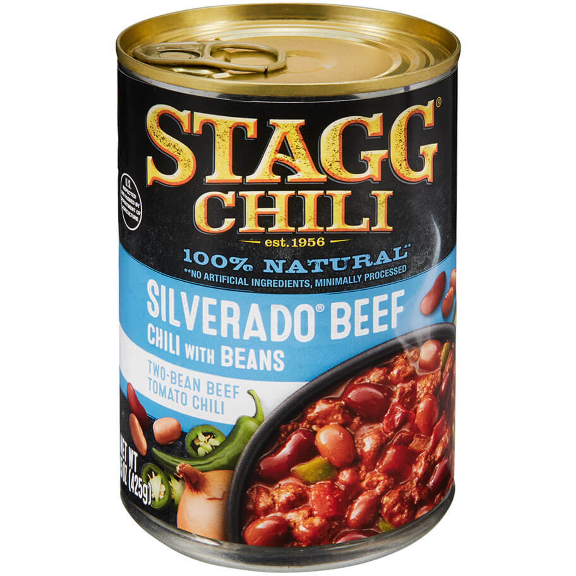 STAGG SILVERADO Ready-to-Eat Beef Chili with Beans, 15 oz Can, Meat ...