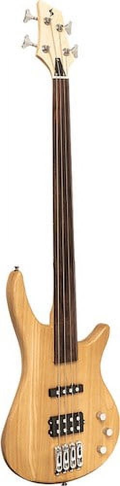 Stagg Fusion 40 Fretless Solid Ash 4-String Electric Bass Natural SBF ...