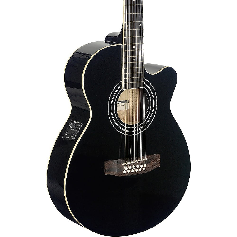 Stagg Mini-Jumbo Electro-Acoustic Cutaway 12-String Concert Guitar ...