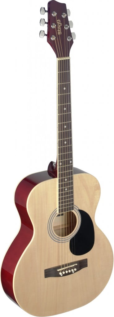 Stagg 4/4 Auditorium Acoustic Guitar - Basswood - SA20A NAT - Walmart.com