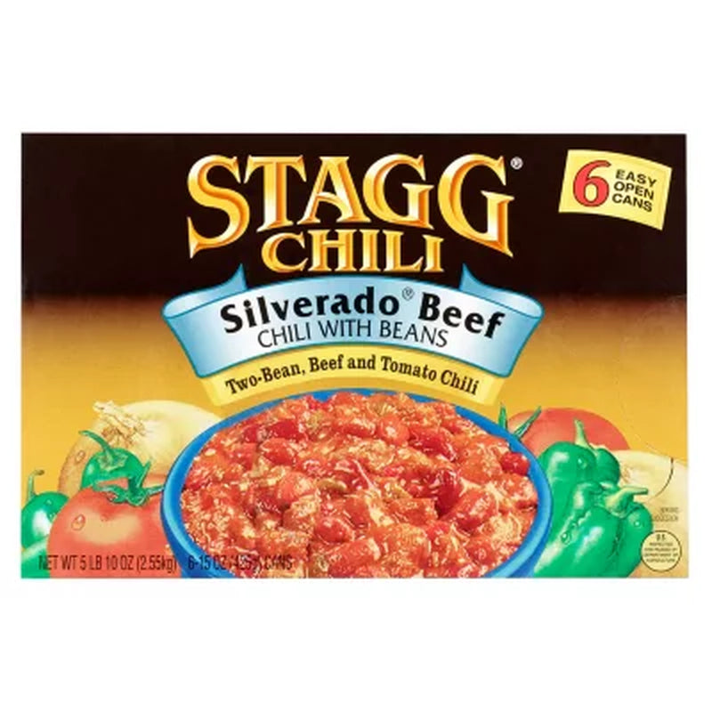 Stagg Silverado Beef Chili with Beans 15 Oz., 6 Pk. - Walmart.com
