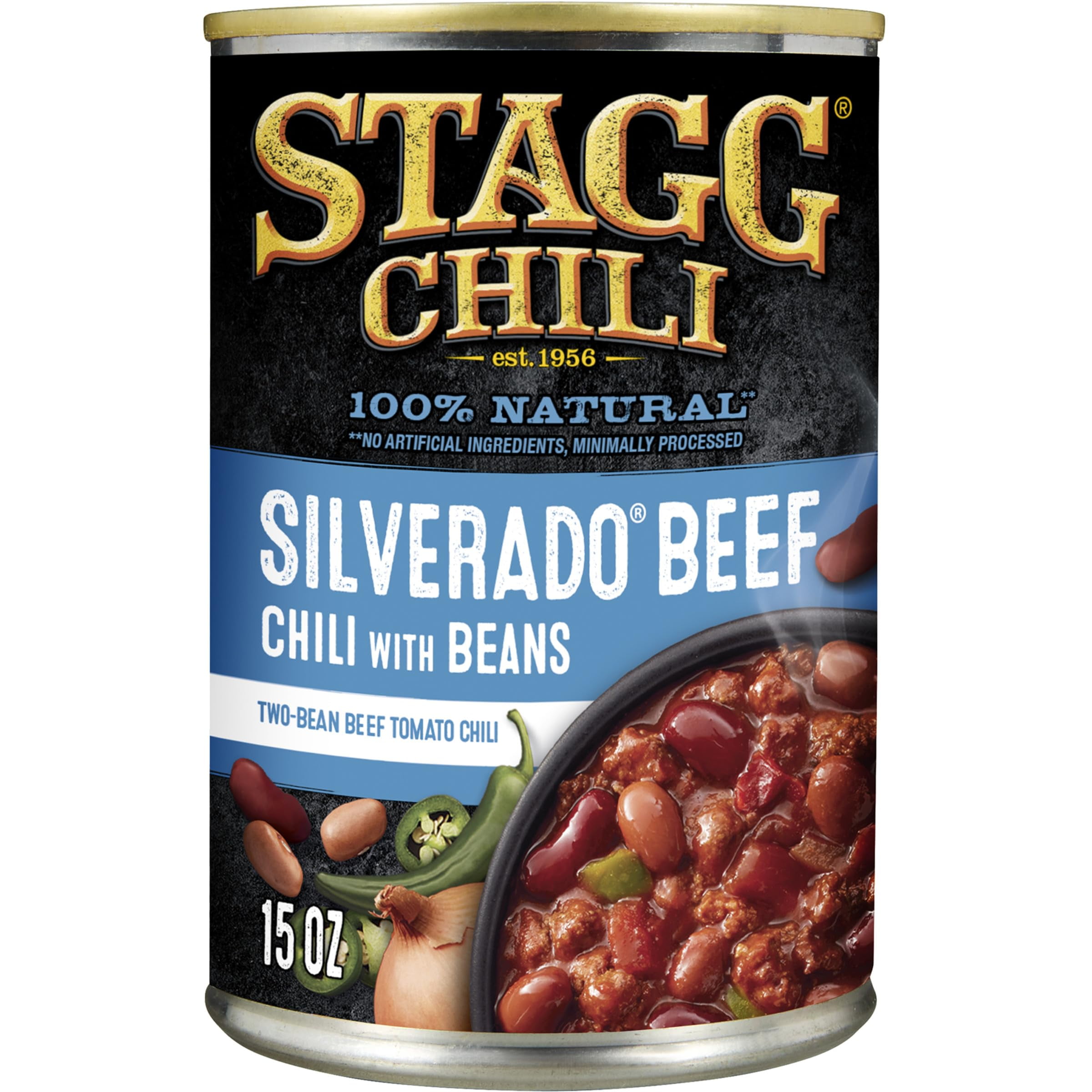 Stagg Silverado Beef Chili with Beans, AIS1 15 Ounce (Pack of 12 ...