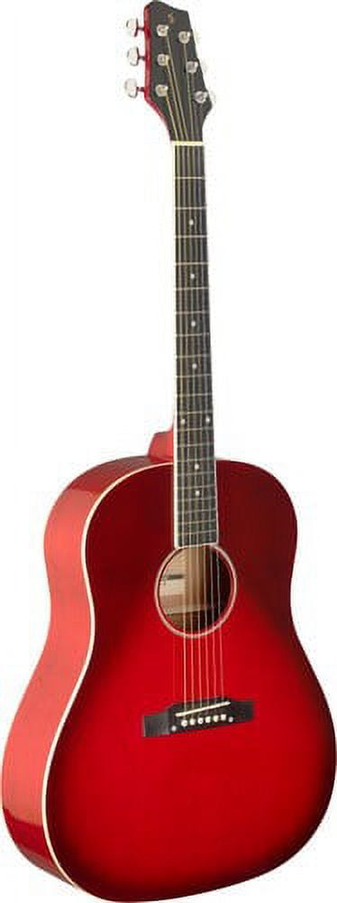 Stagg Slope Shoulder Dreadnought Guitar - Red - SA35 DS-TR - Walmart.com