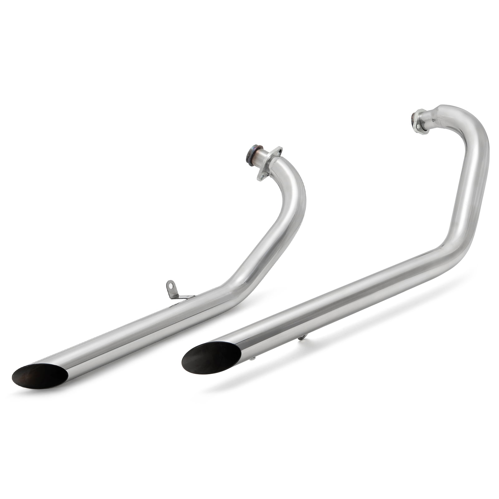 Staggered Long Short Dual Exhaust Pipes Muffler For Kawasaki Vulcan ...