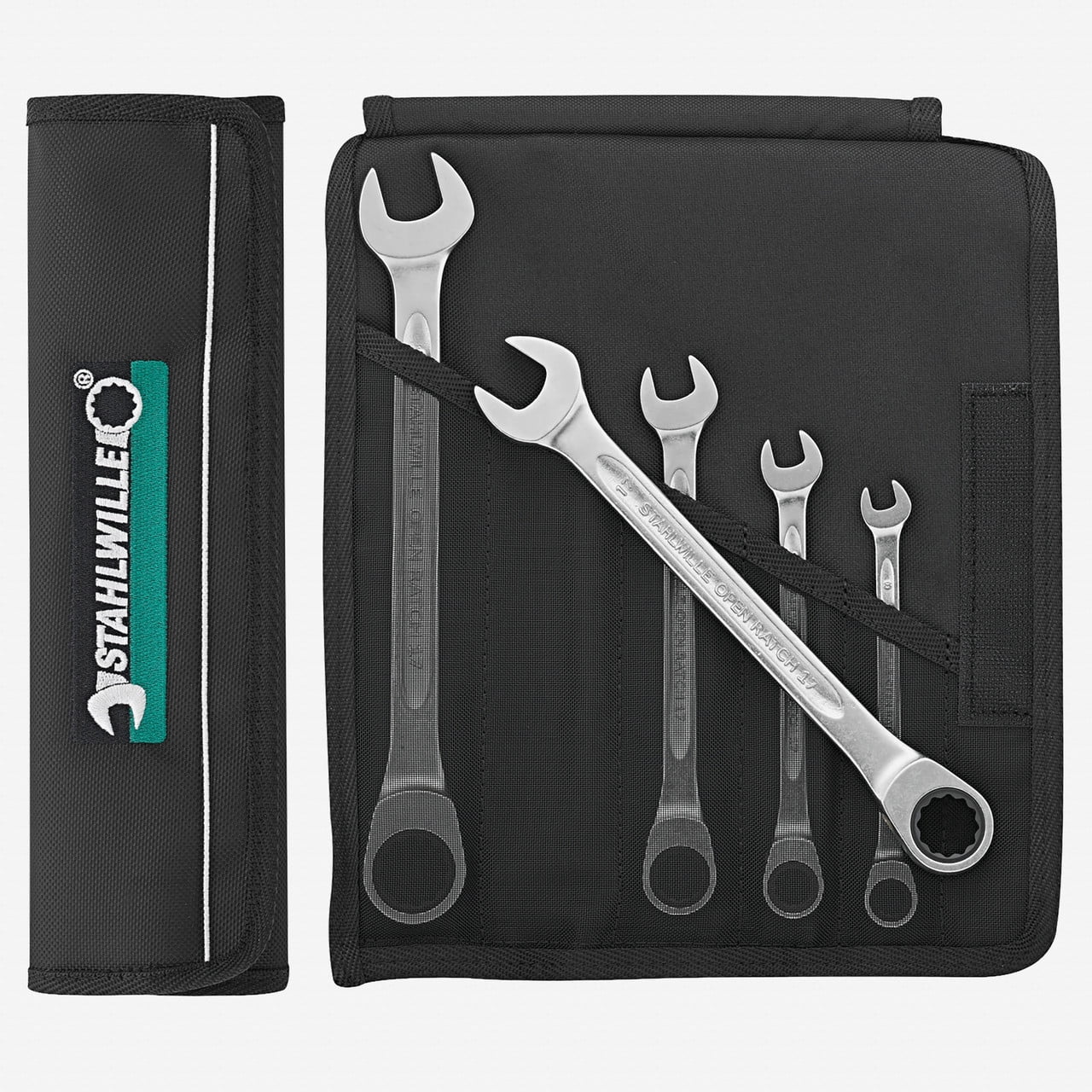 Stahlwille 17F/5 OPEN RATCH Combination Ratcheting Spanner Set, Metric ...