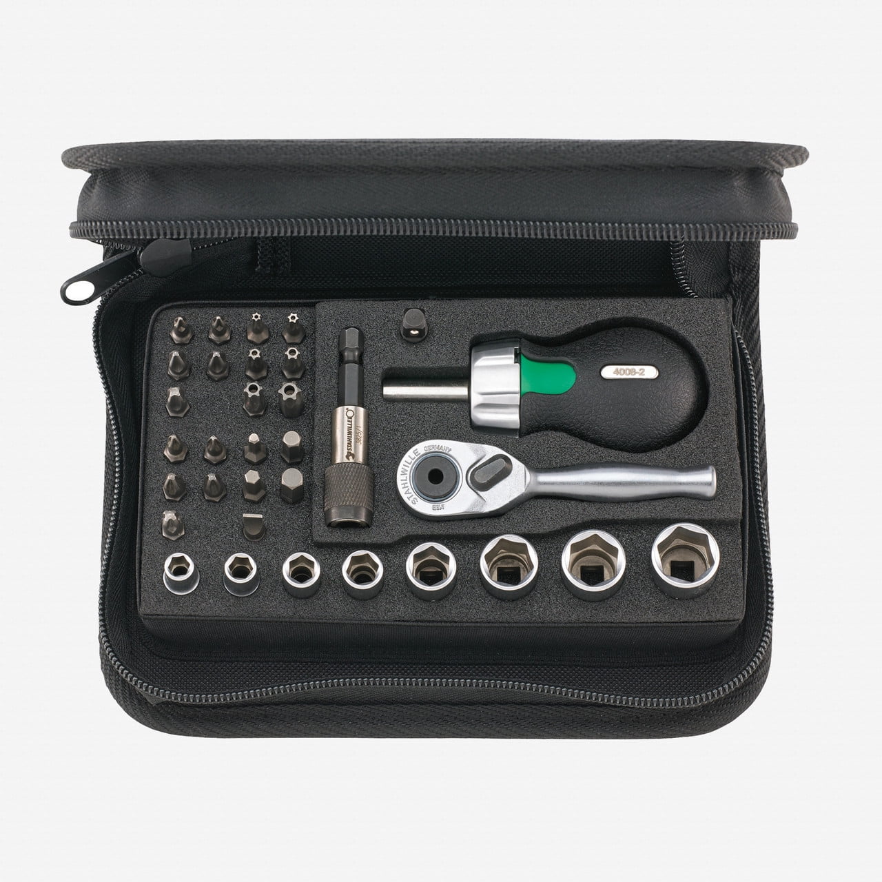 Stahlwille 40/29/4 SCI Bit Ratchet and Ratcheting Bitholder Set, 1/4 ...