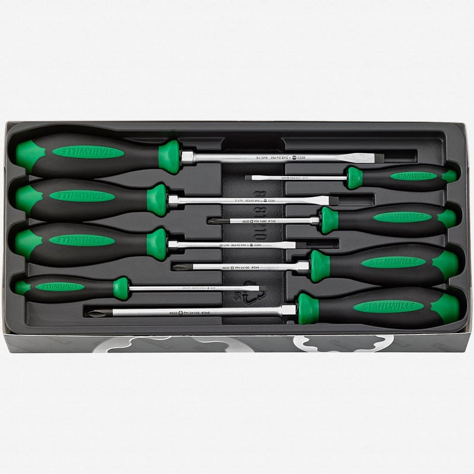 Stahlwille 4697 DRALL+ 8 Piece Phillips and Slotted Screwdriver Set ...