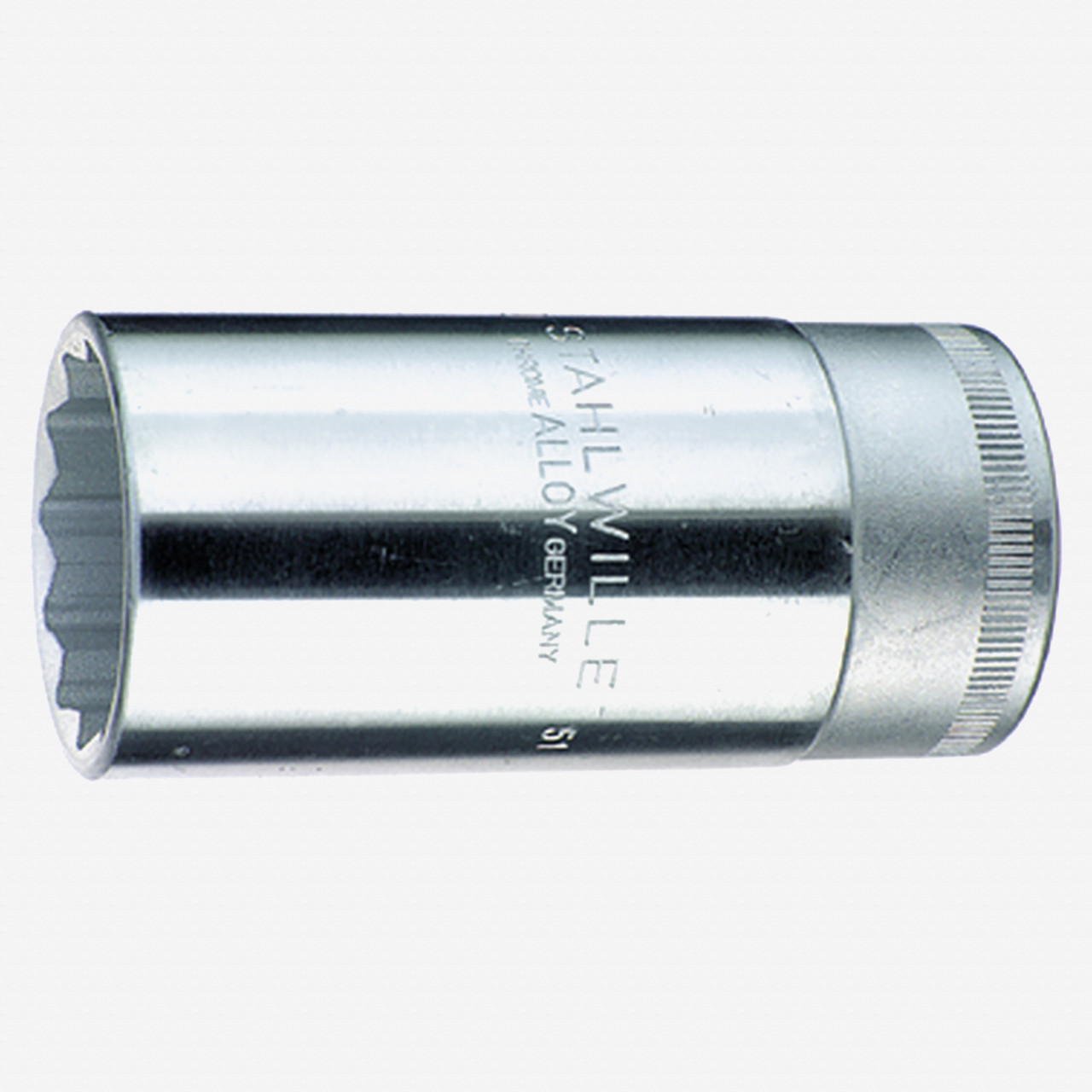 Stahlwille 51 Extra Deep Socket, 1/2" Drive, 12 Point, 30 mm - Walmart.com