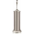 Stain Nickel Toilet Brush and Holder，Extra Long Handled Toilet Brush ...
