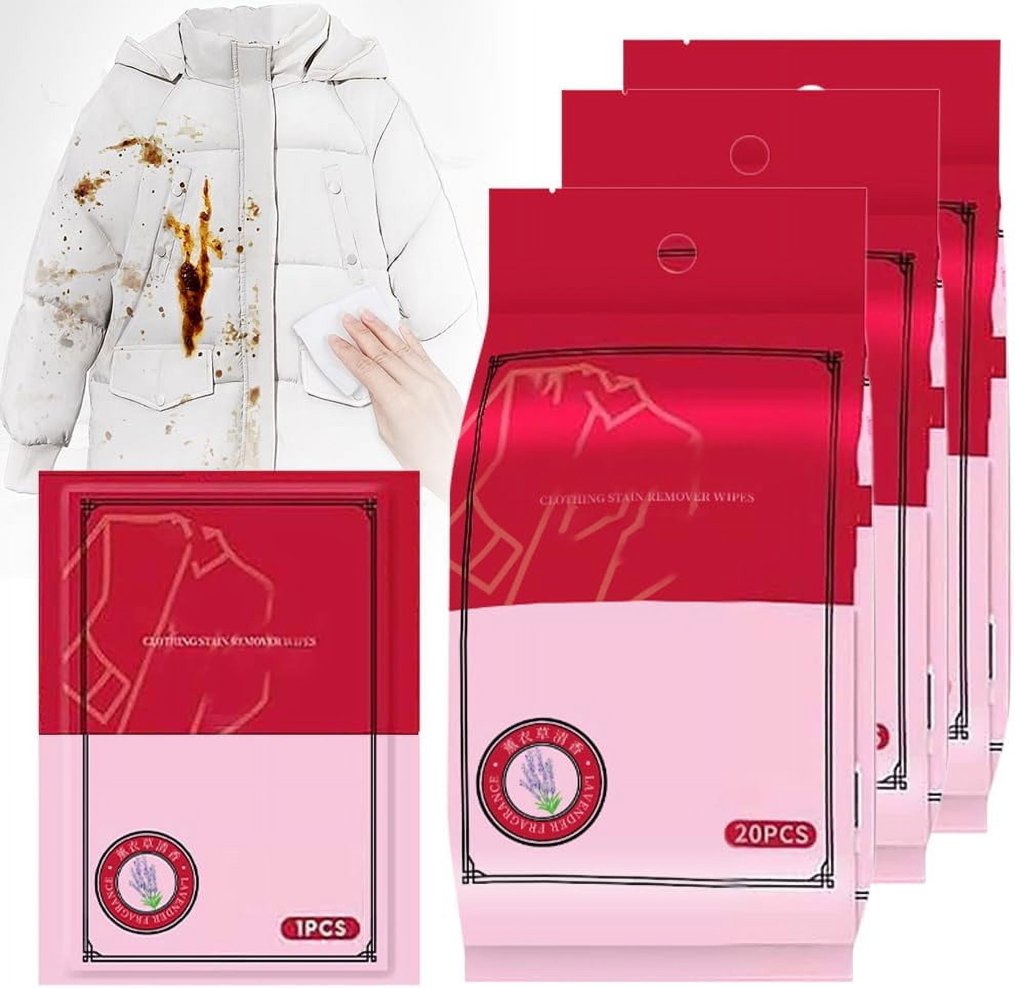 Stain Removal Wet Wipes, Clothes Stain Removal Wipes Portable Emergency ...