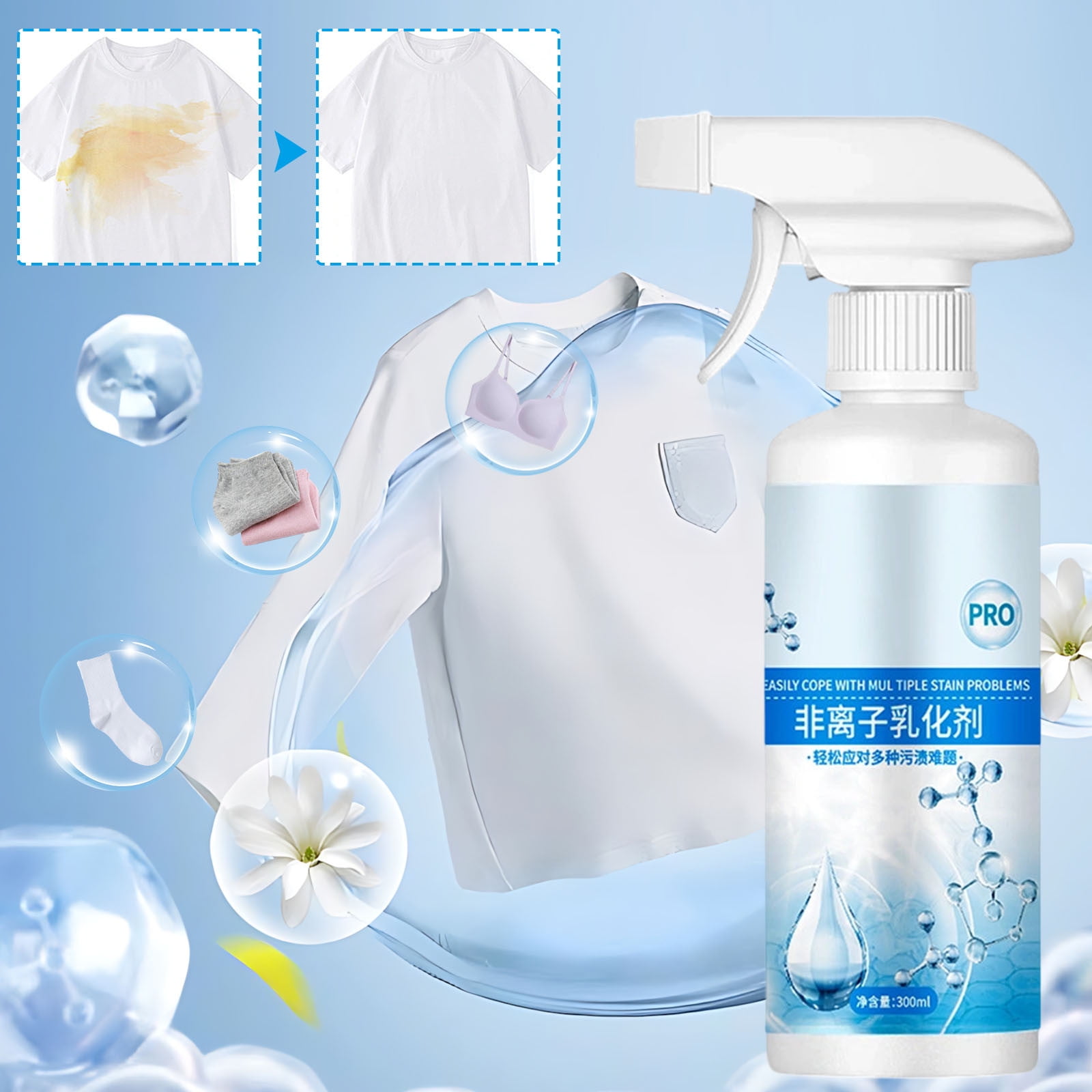 Stain Remover Stain Remover Clothes Dry Clean Spray Non-ionic Laundry ...