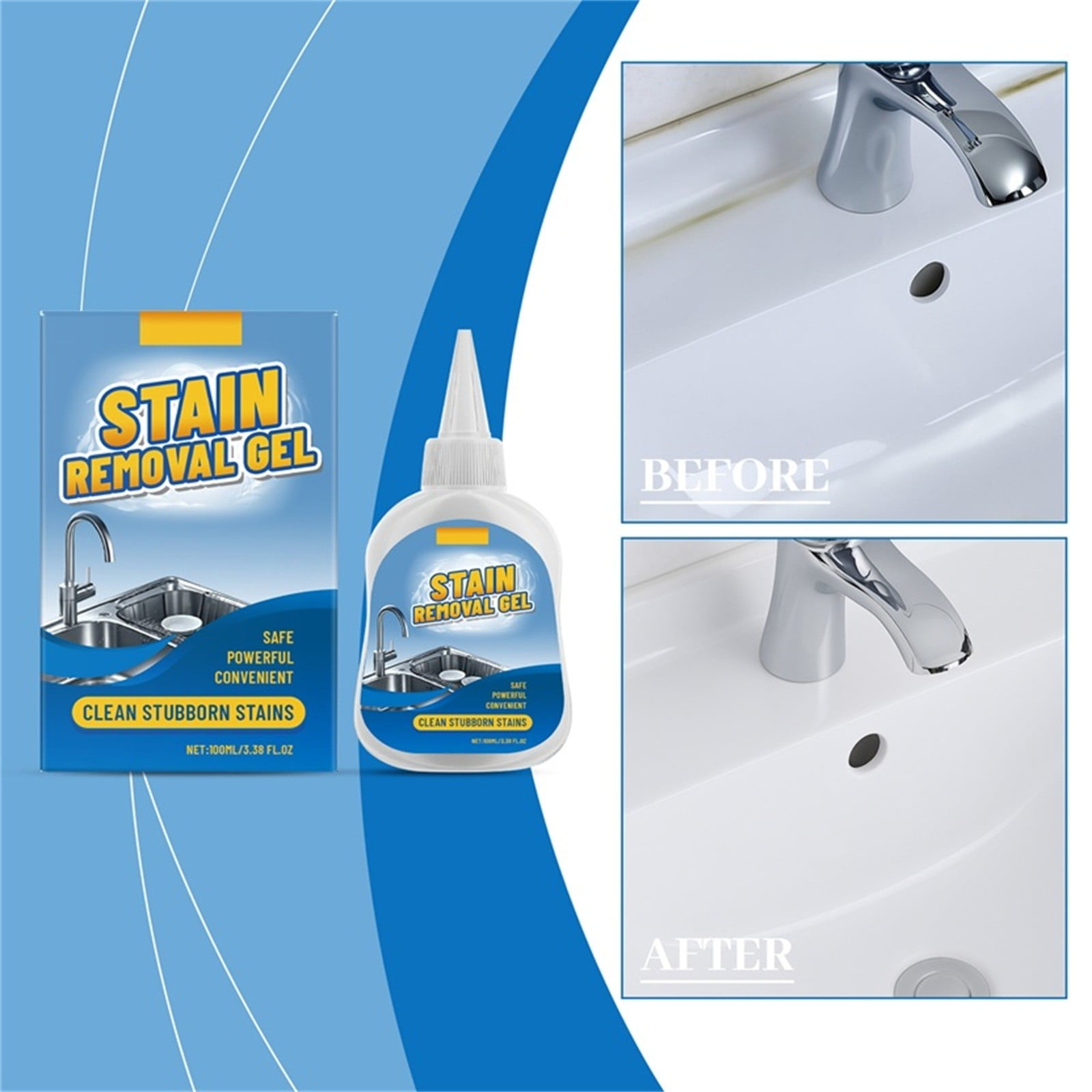 Stain Removing Gel, Deep Penetrating Cleaning Gel, No-Spatter Cleaning ...