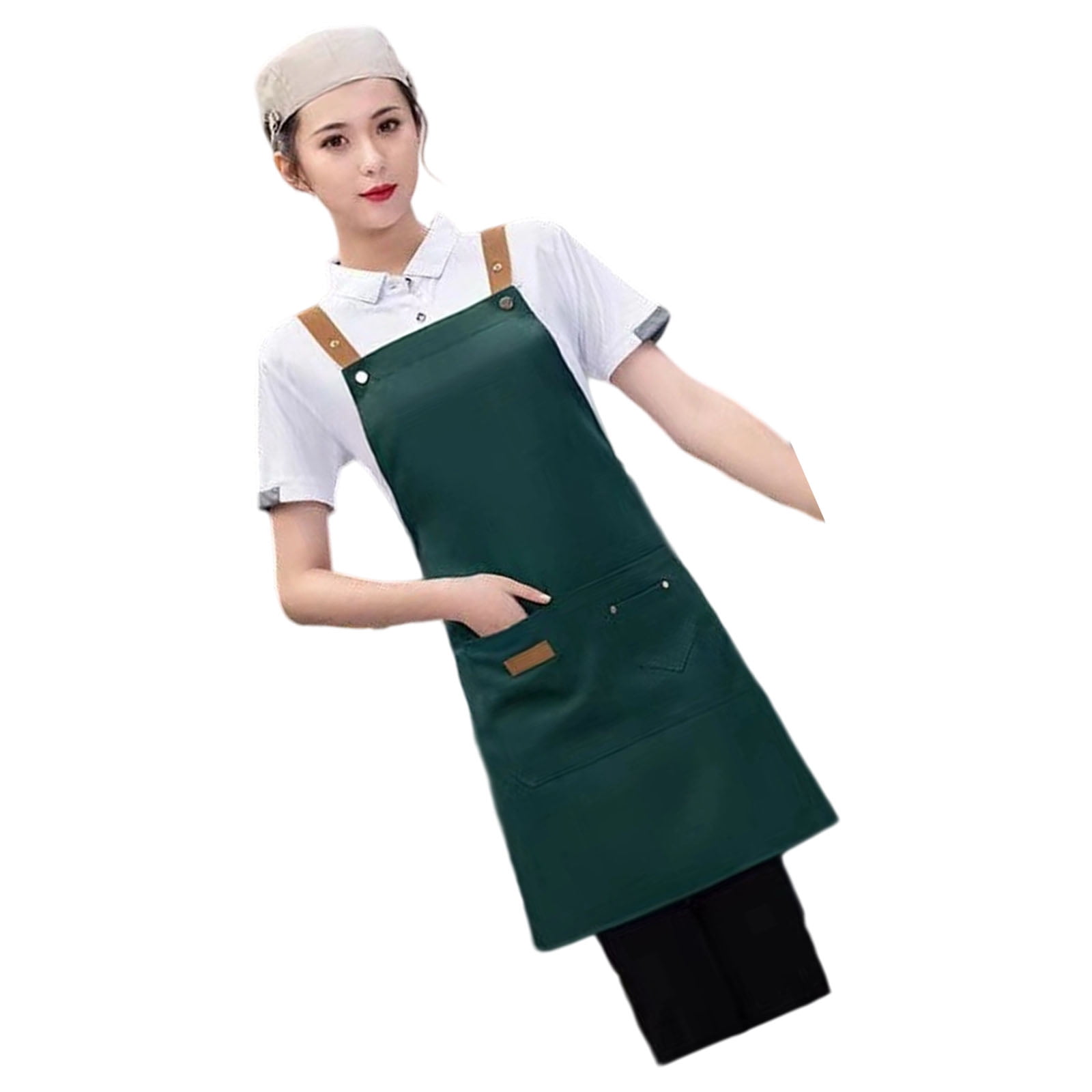 Stain Resistant Restaurant Apron With Multiple Pockets Nylons Fabric ...