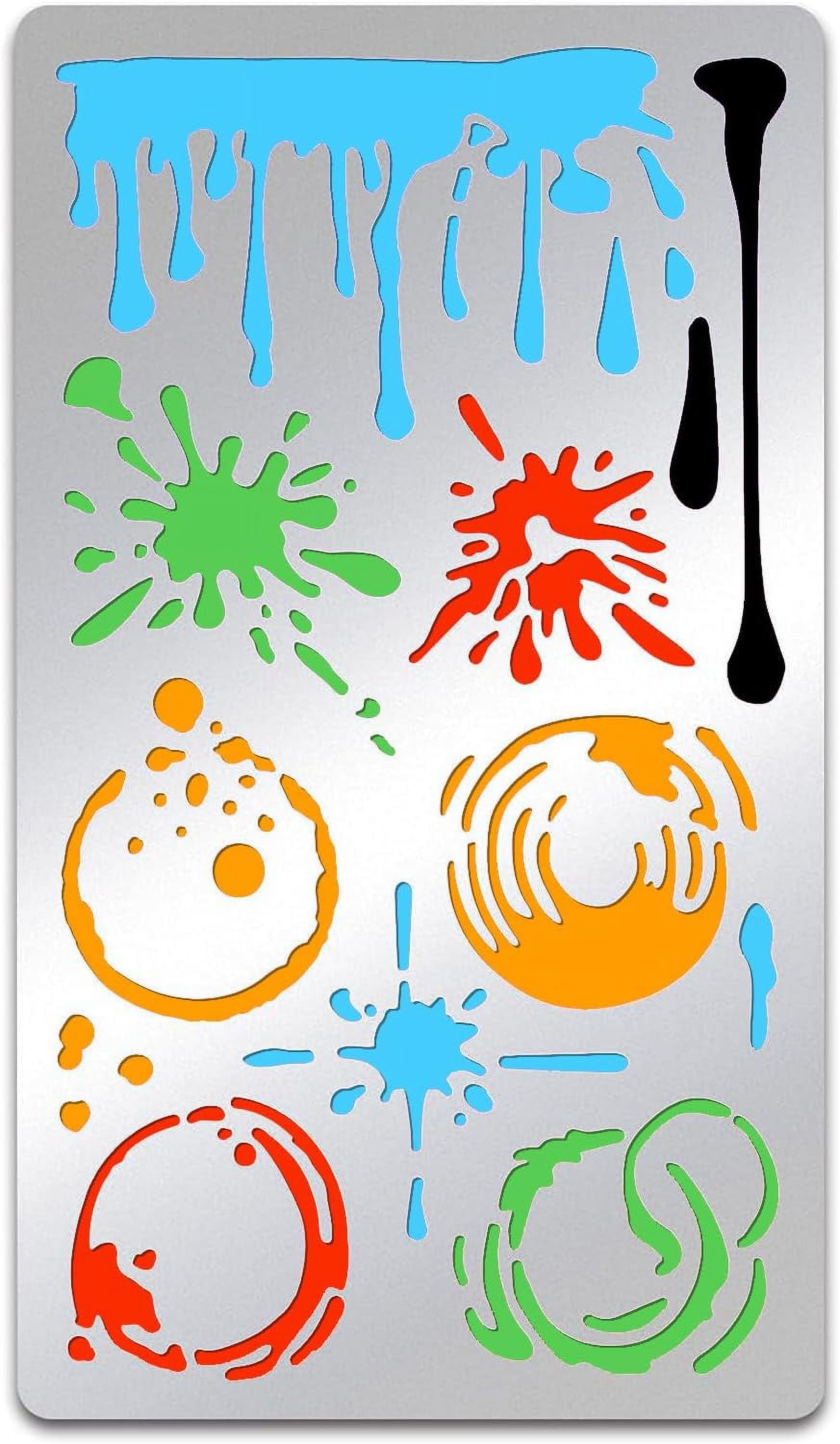 Stain and Splatter Stencils for Painting 4X7" Stainless Steel Painting ...