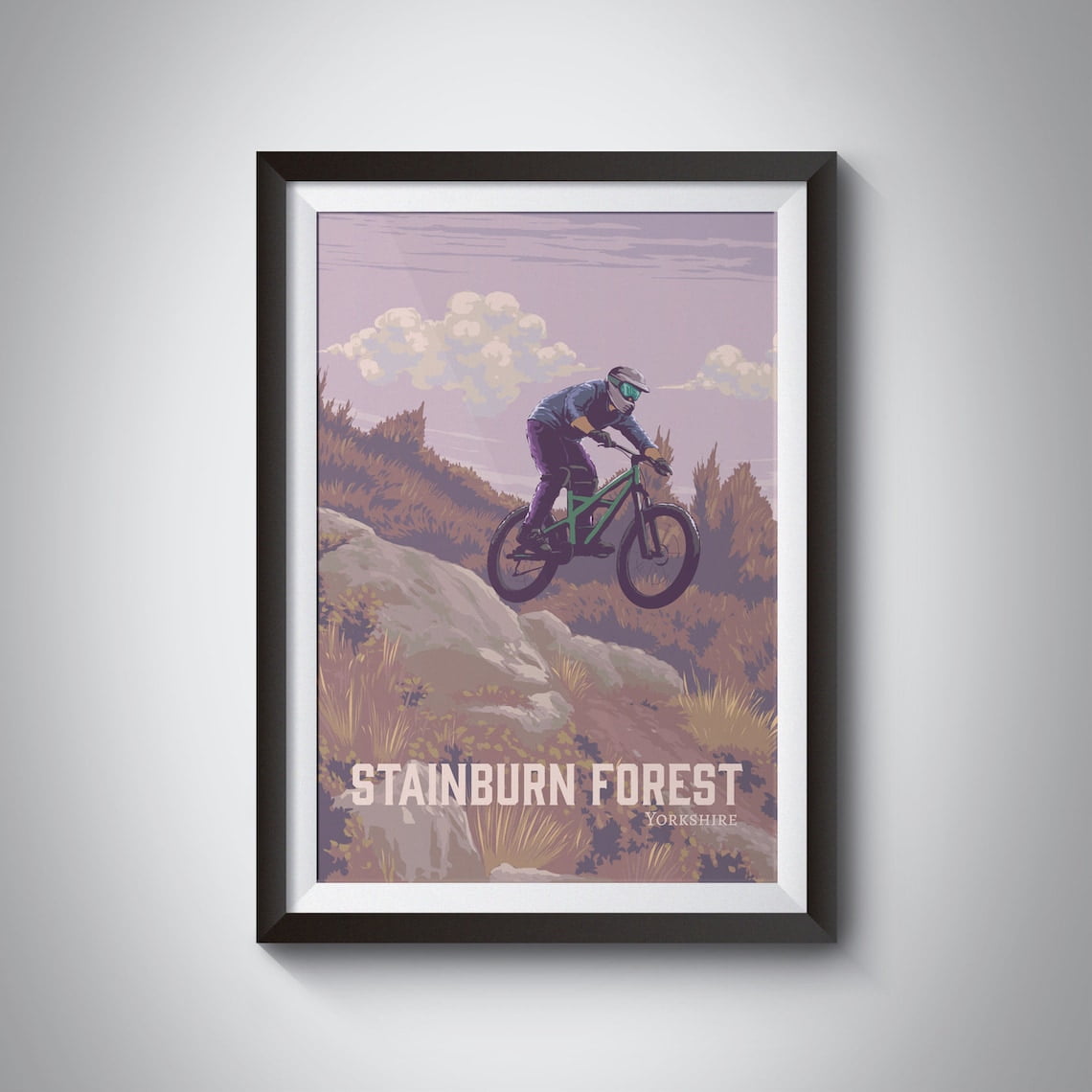 Stainburn Forest Mountain Biking Poster, Harrogate Yorkshire Mtb ...