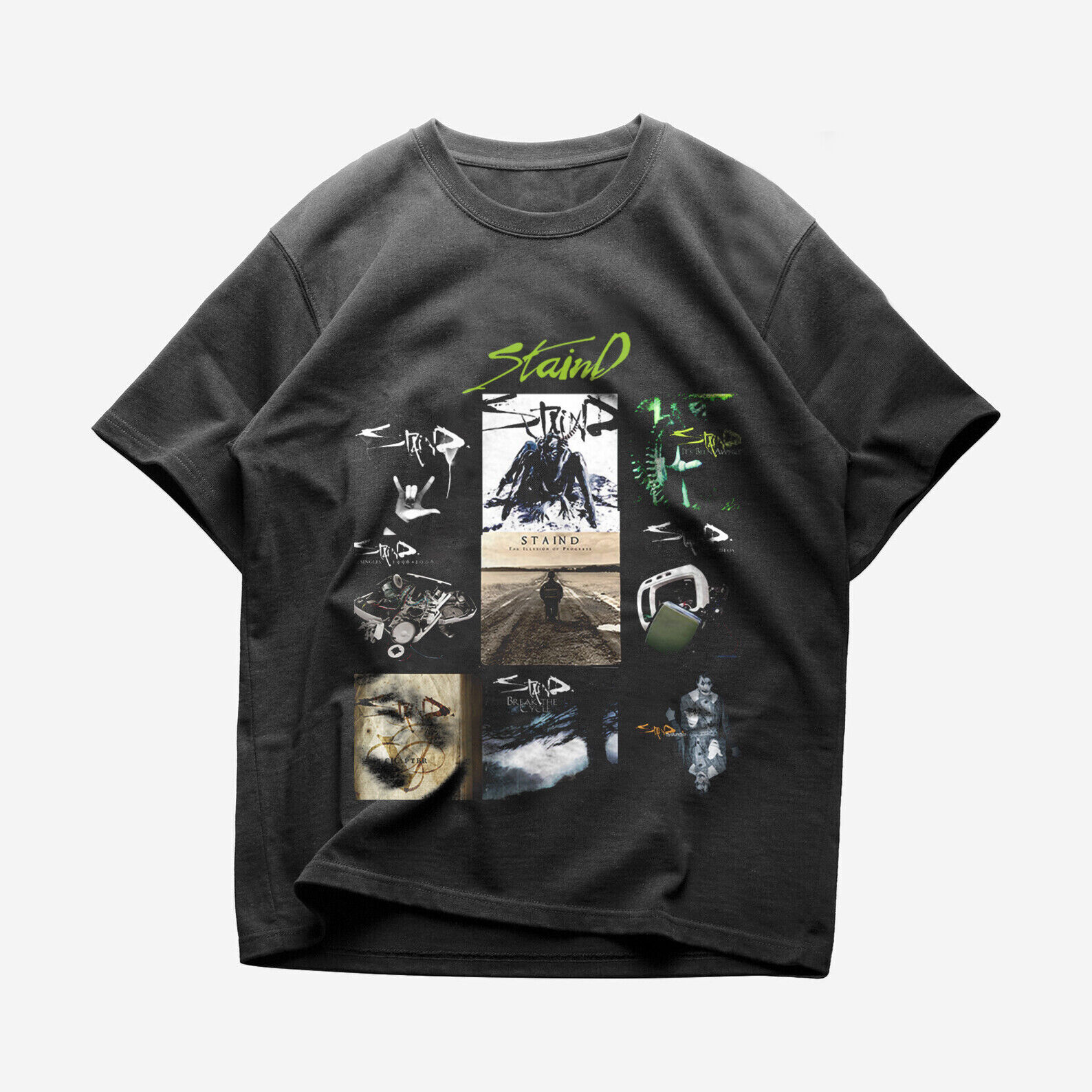 Staind Band Album Covers T-Shirt Aaron Lewis Iconic Music Tee Staind ...