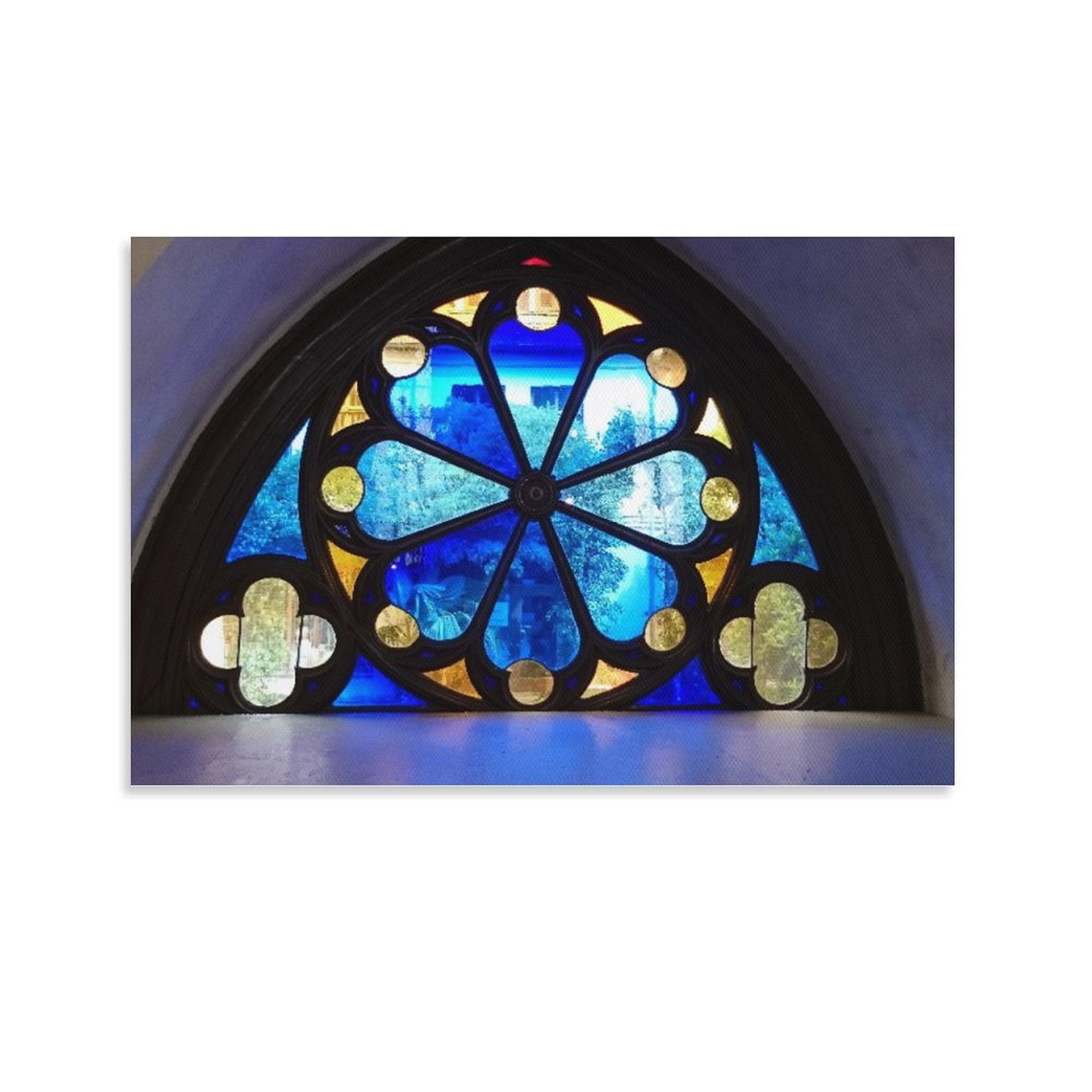 Stained Glass Church Window Poster Decorative Painting Canvas Wall Art ...