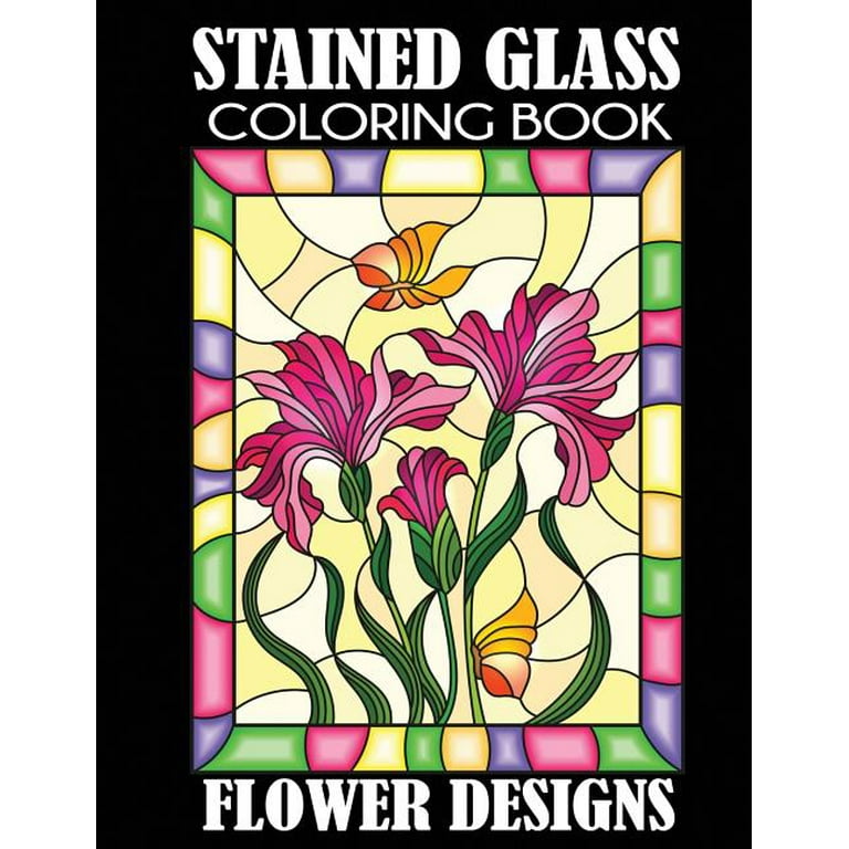 stained glass window coloring sheets