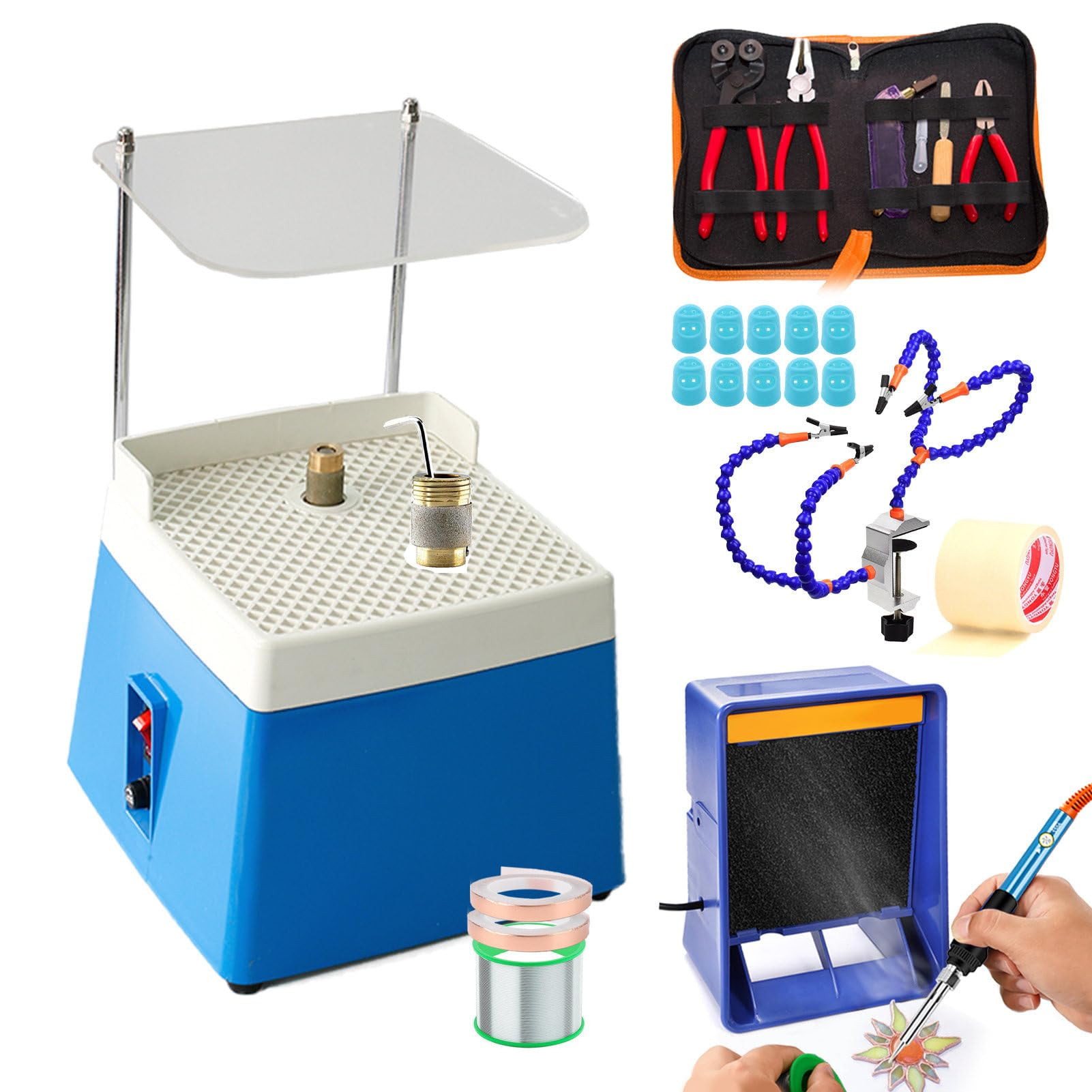 Stained Glass Crafting Kit-DIY Stained Glass Kit - 15 pcs,Soldered ...