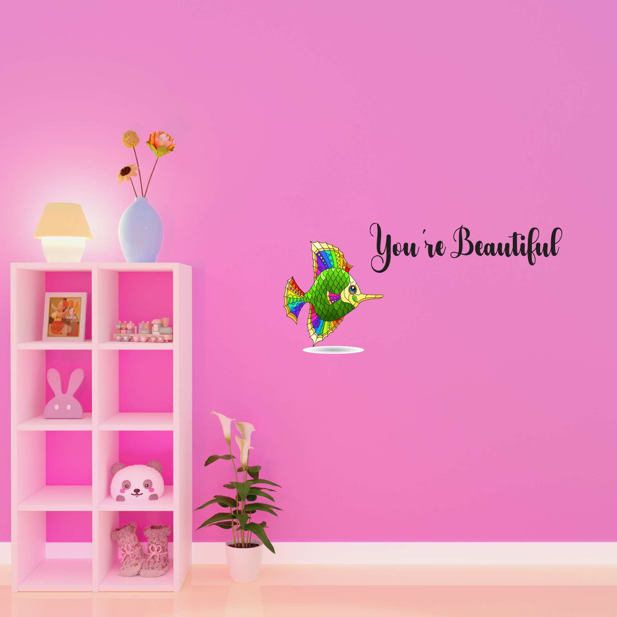 Stained Glass Decals Stickers Angel Fish You Are Beautiful Amazing Love ...