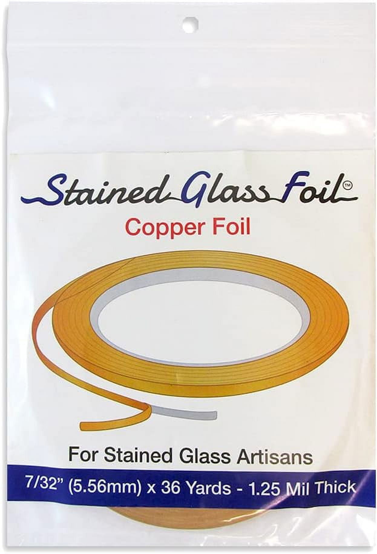 Stained Glass Foil Brand 7/32" Copper Foil - 1.25 Mil. Thick - Walmart.com