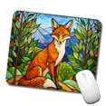 Stained Glass Fox Sitting Mouse Pad Low Profile Gaming Mat - Walmart.com