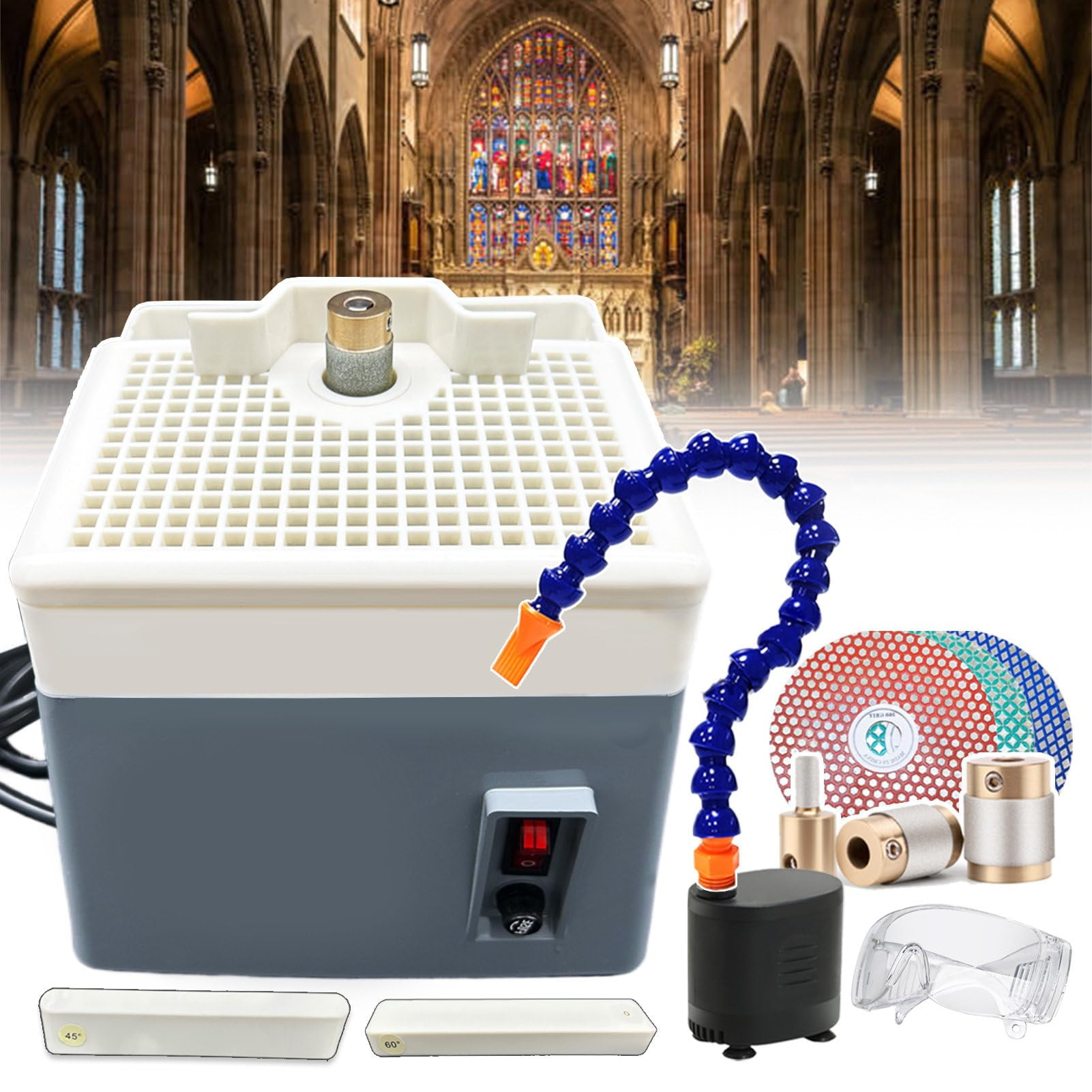Stained Glass Grinder with Water Pump - DIY Grinding &Shaping Machine ...