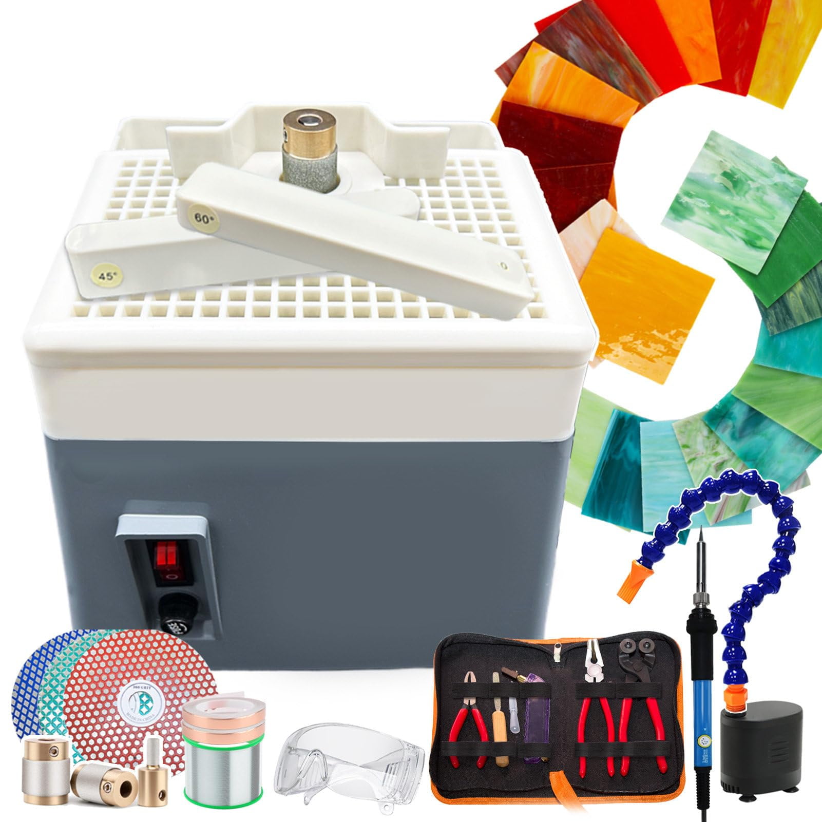 Stained Glass Grinding Machine-Grinding with Edge Angles &Curves,20pcs ...