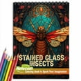 Stained Glass Insects Spiral Bound Coloring Book, Delve into 30 ...
