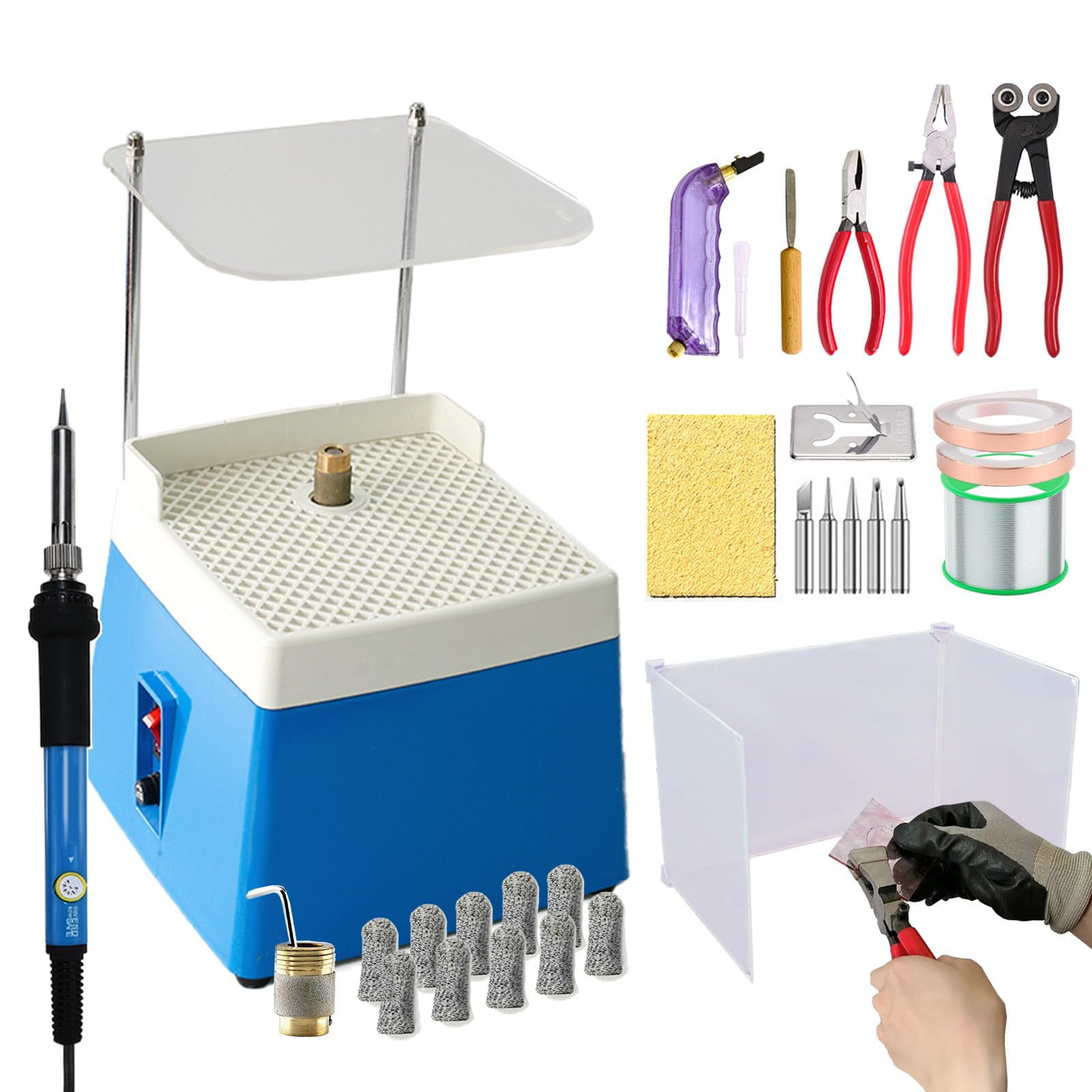 Stained Glass Kit,Desktop Power Stained Glass Grinder,Glass Art ...